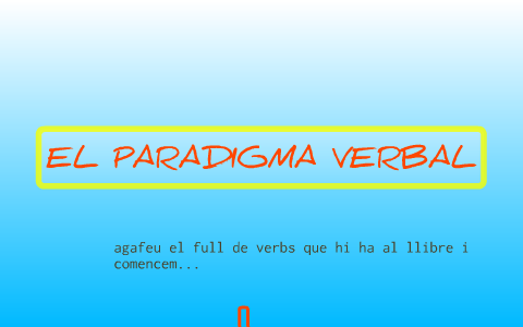 EL PARADIGMA VERBAL by garcés vicent m. on Prezi