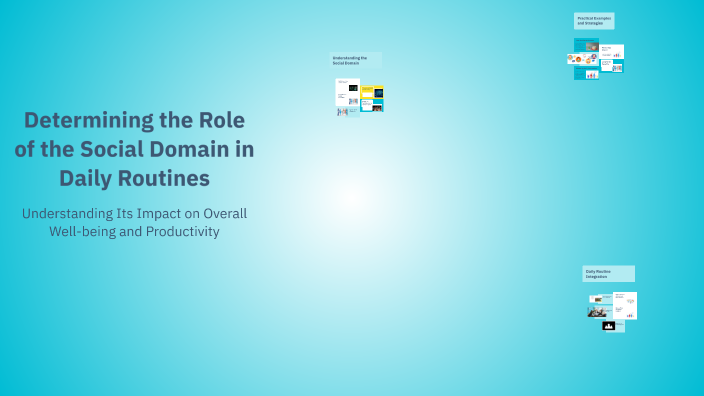 Determining the Role of the Social Domain in Daily Routines by viv ...