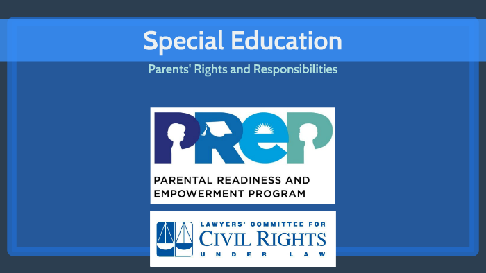 Part 3 Special Education: Parents' Rights and Responsibilities by PREP ...