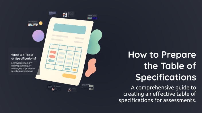 How to Prepare the Table of Specifications by Ally Mahmoud on Prezi