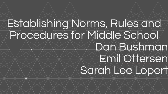 Establishing Norms, Rules and Procedures by Sarah Lopert on Prezi