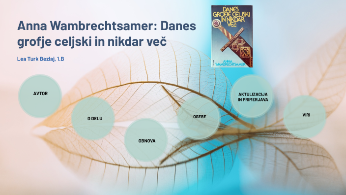 Anna Wambrechtsamer: Danes grofje celjski in nikdar več by Lea Turk ...