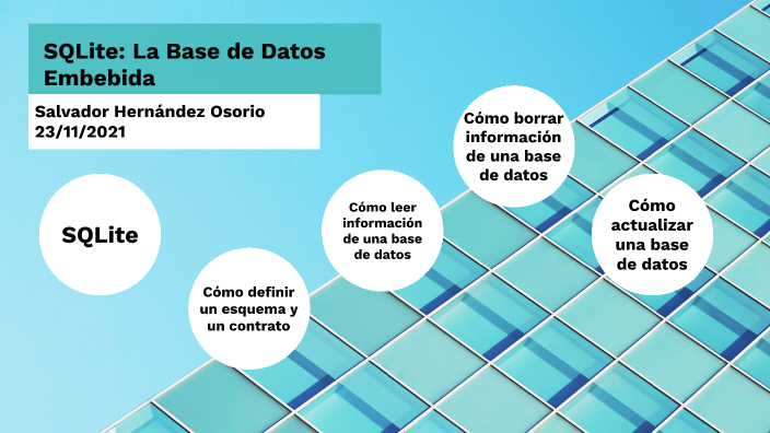 SQLite: La Base de Datos Embebida by salvador hernandez osorio on Prezi