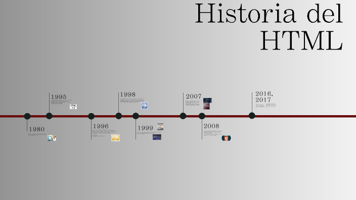 Linea del tiempo del HTML by Luis Maicol baez on Prezi