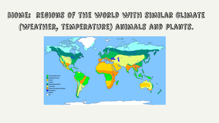 Biome: regions of the world with similar climate (weather, by Jason ...