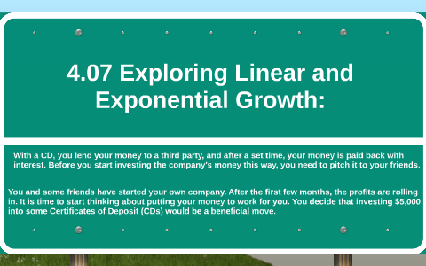 4.07 4.07 Exploring Linear and Exponential Growth: by Mckenna Benjamin ...