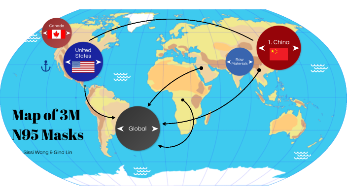 Map of 3M N95 Masks by Zixi Wang on Prezi