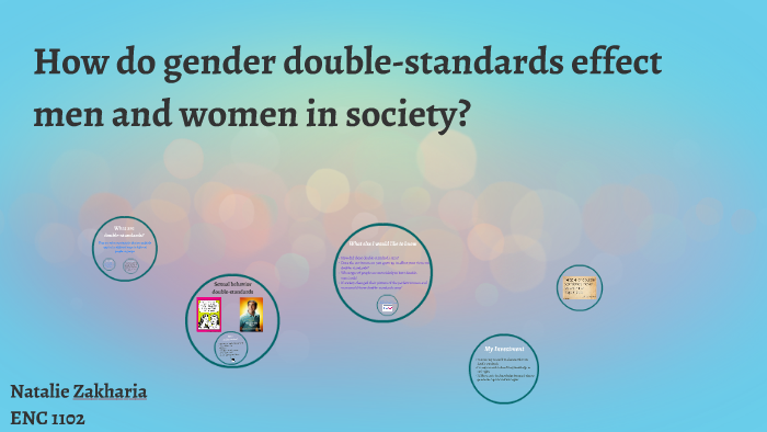 How are men and women affect by double standards? by Natalie Zakharia ...