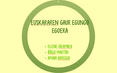 EUSKARAREN GAUR EGUNGO EGOERA by amaia arregui on Prezi