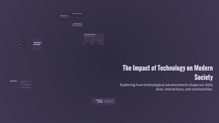The Impact of Technology on Modern Society by Zainab Alissa on Prezi