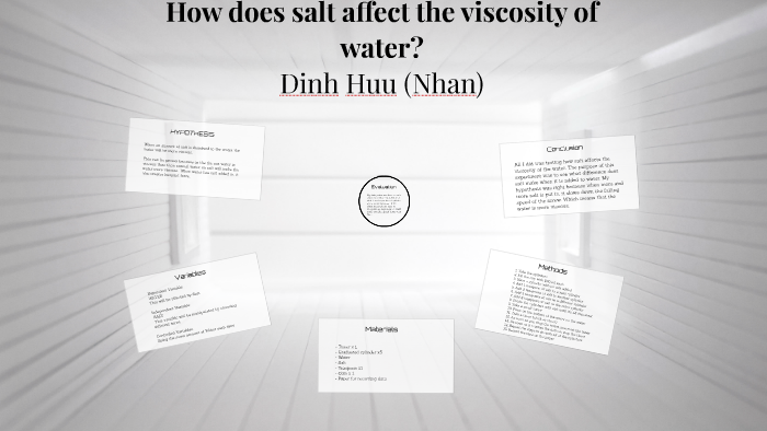 How does salt affect the viscosity of water? by Dinh Nhan on Prezi