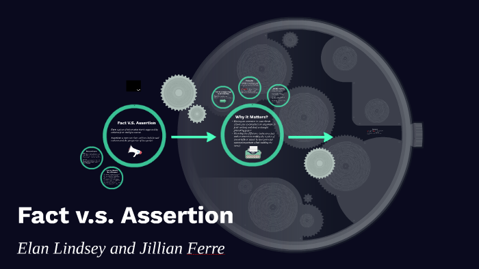 Fact v.s. Assertion by Jillian Ferre on Prezi