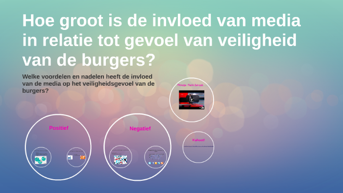Hoe groot is de invloed van media in relatie tot gevoel van by Bibian ...