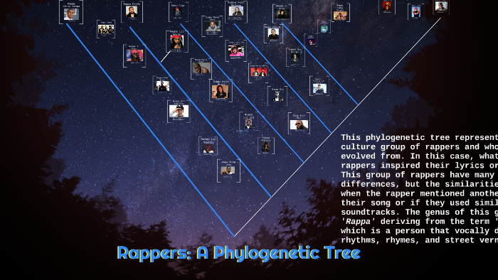 2017 Rappers: A Phylogenetic Tree by Halie Huffman