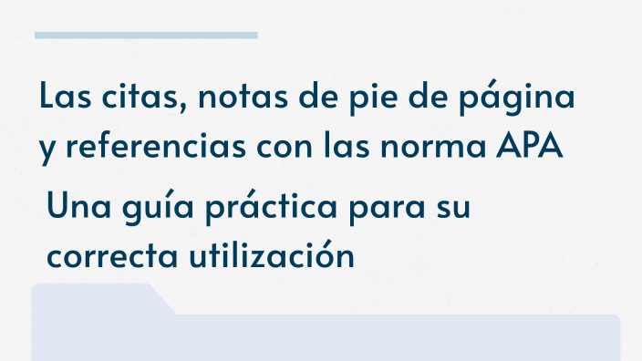 Las citas, notas de pie de página y referencias con las norma APA by ...