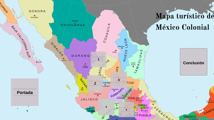 Mapa Turístico del México Colonial by Perla Zaide Berrio Herrera y ...