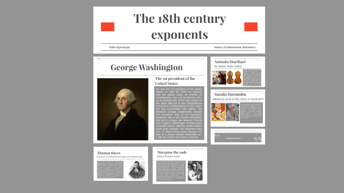 The 18th century exponents by Nailea Igarategui on Prezi