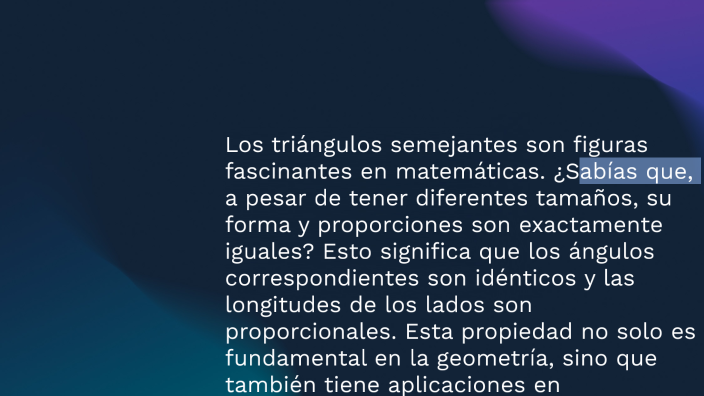 Los triángulos semejantes son figuras fascinantes en matemáticasa pesar ...
