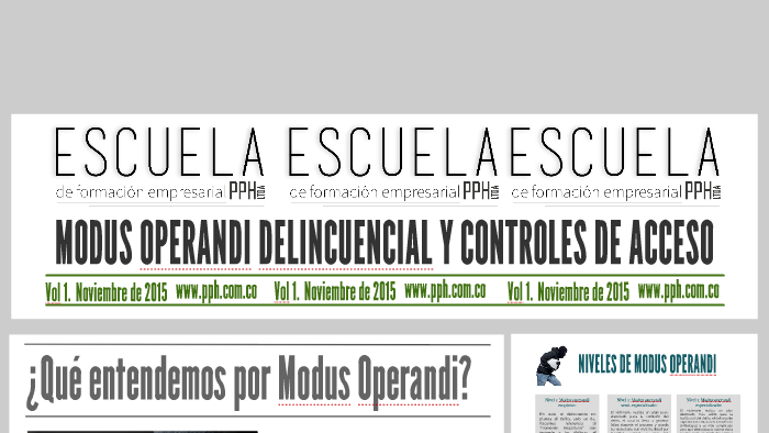 MODUS OPERANDI DELINCUENCIAL by on Prezi