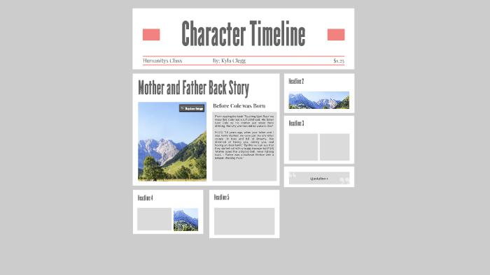 Character Timeline by Kyla Clegg on Prezi