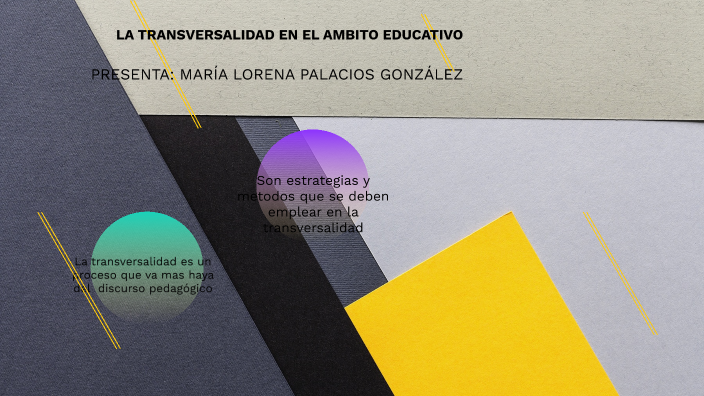 La transversalidad en el ámbito educativo by MARIA LORENA PALACIOS on Prezi