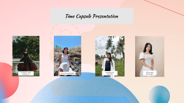 Time Capsule Presentation By: Lhyneth Cornella, Childea Gumimba, Rhea Jane Bernaldez, Hanneslyn ...