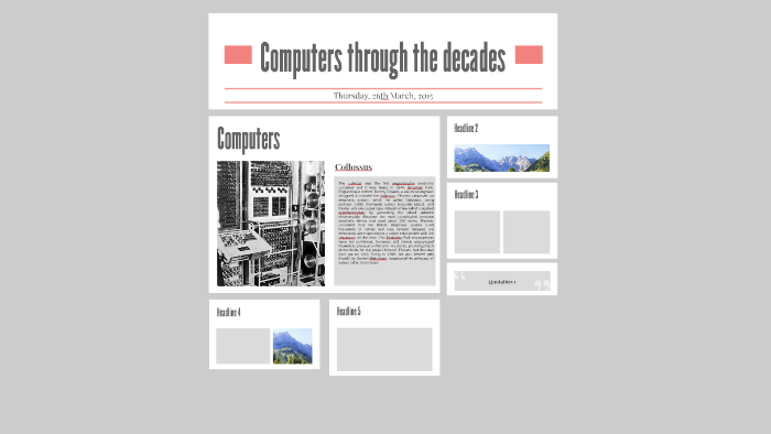 Computers through the decades by Natasha Birrer