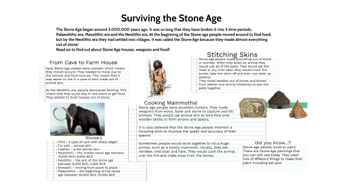 Stone age poster by Sabrina Calloway on Prezi