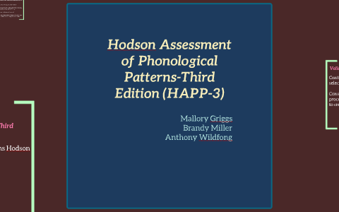 Hodson Assessment of Phonological Patterns-Third Edition (HA by Anthony ...