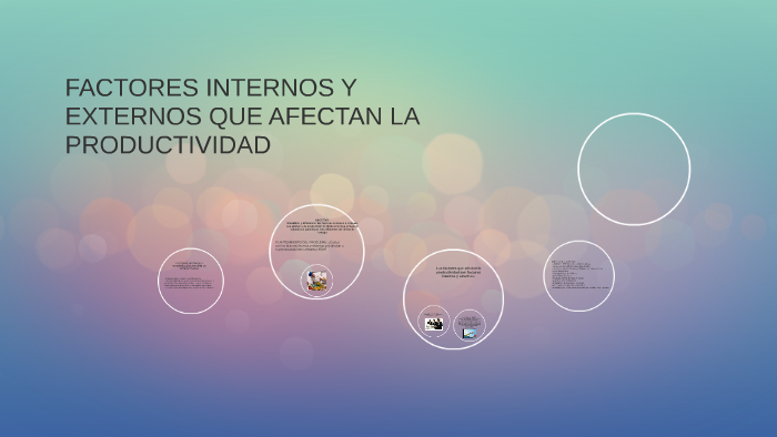 FACTORES INTERNOS Y EXTERNOS QUE AFECTAN LA PRODUCTIVIDAD by María Guadalupe Altuna Vázquez on Prezi