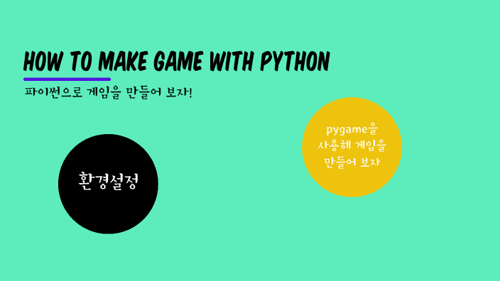 pygame사용하기 by 채연 김 on Prezi
