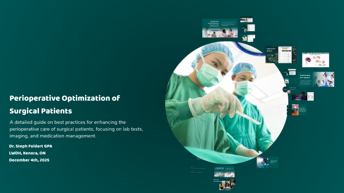 Recommendations for Perioperative Optimization of Surgical Patients by ...