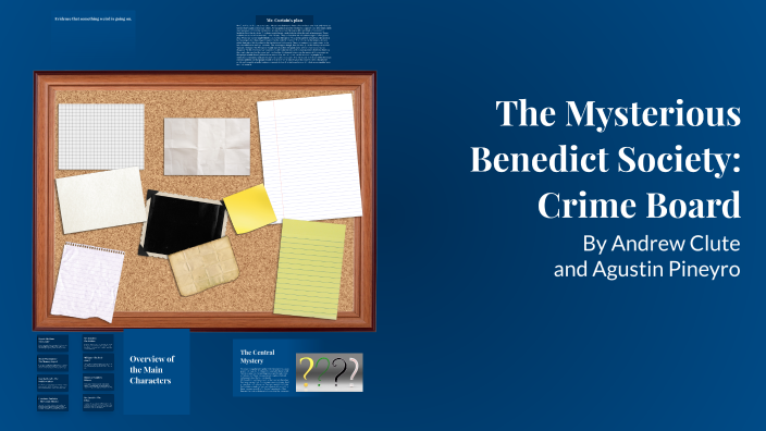 The Mysterious Benedict Society: A Crime Board Analysis by Andrew Clute ...