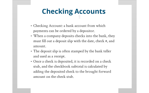 Accounting Chapter 5 Cash Control Systems by Jamie Garrison on Prezi