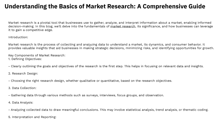 Understanding the Basics of Market Research: A Comprehensive Guide by ...
