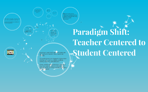 Paradigm Shift: Teacher Centered to Student Centered by Deb Vilmont on Prezi
