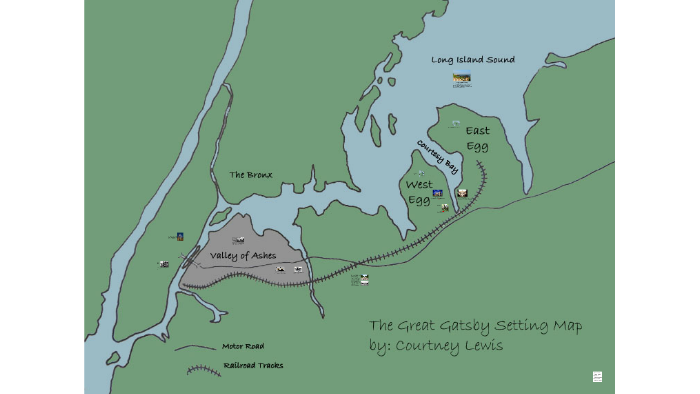 The Great Gatsby Map Of New York - United States Map
