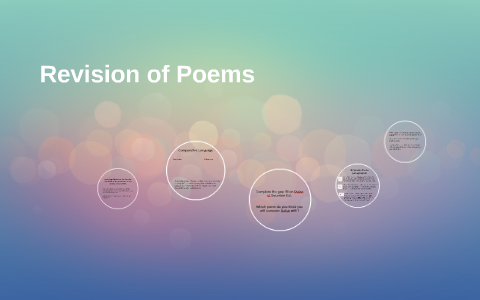 Revision of Poems by Alex Hunn on Prezi