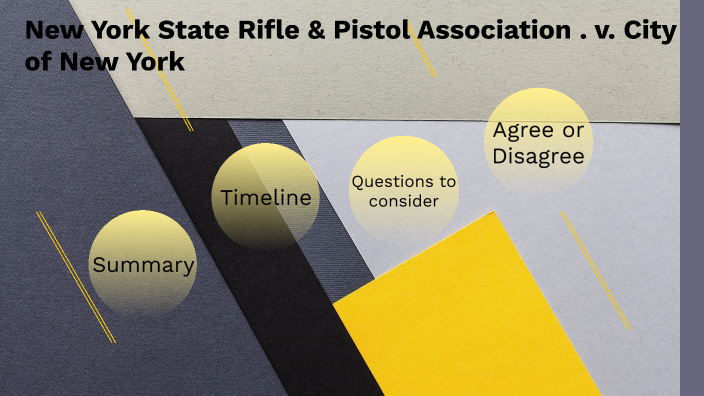 New York State Rifle & Pistol Association Inc. v. City of New York by ...