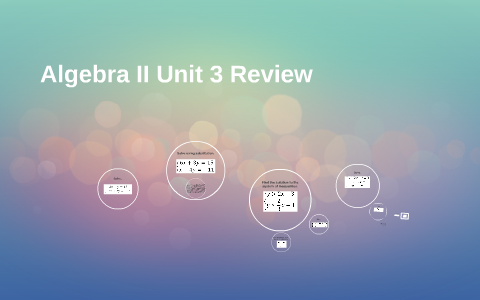 Algebra II Unit 3 Review by Chris Stone on Prezi