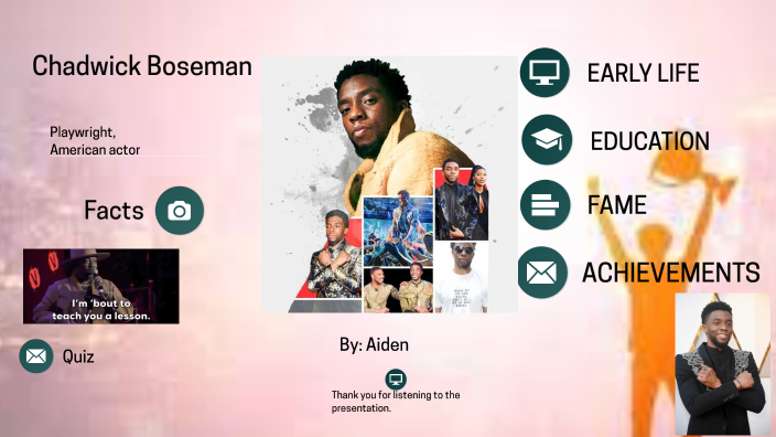 Chadwick Boseman. Black history month project. by Aiden W on Prezi