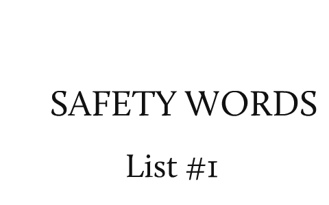 Safety Words - List #1 by William Schipilow on Prezi