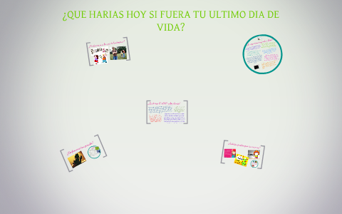¿QUE HARIAS HOY SI FUERA TU ULTIMO DIA DE VIDA? by on Prezi