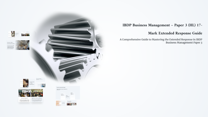 IBDP Business Management – Paper 3 (HL) 17-Mark Extended Response Guide ...