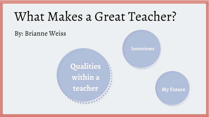 What Makes a Great Teacher? by Brianne Weiss on Prezi