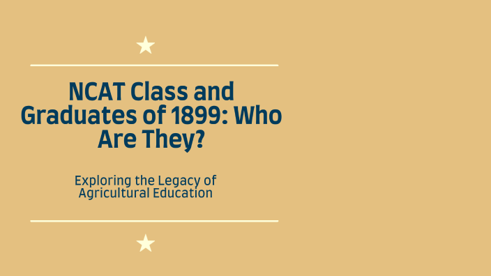 NCAT Class and Graduates of 1899 by Amoy Bell on Prezi