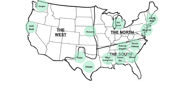Sectionalism Map by Amanda Mello on Prezi