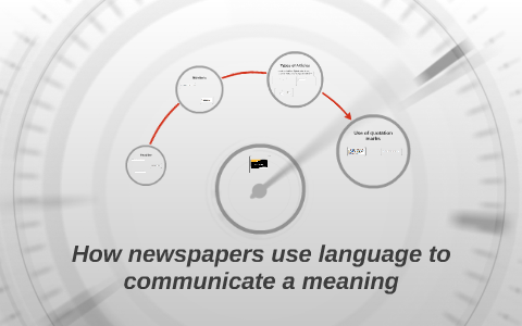 How newspapers use language to communicate a meaning by John Bhagat on ...