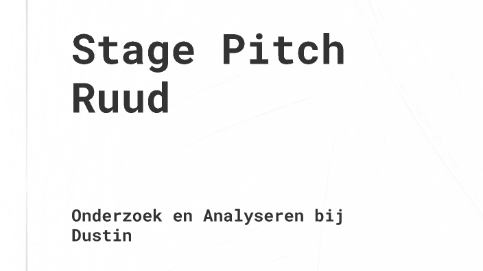 Stage Pitch Ruud by Ruud Meijer on Prezi