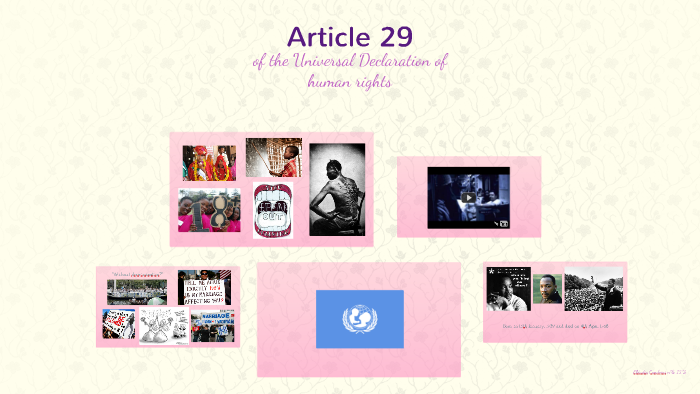 Article 29 of the Universal Declaration of the Human rights by Cláudia ...
